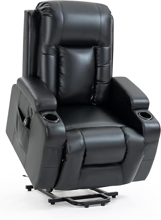 Amazon.com: YESHOMY Power Lift Recliner Chair PU Leather Surface Sofa ...