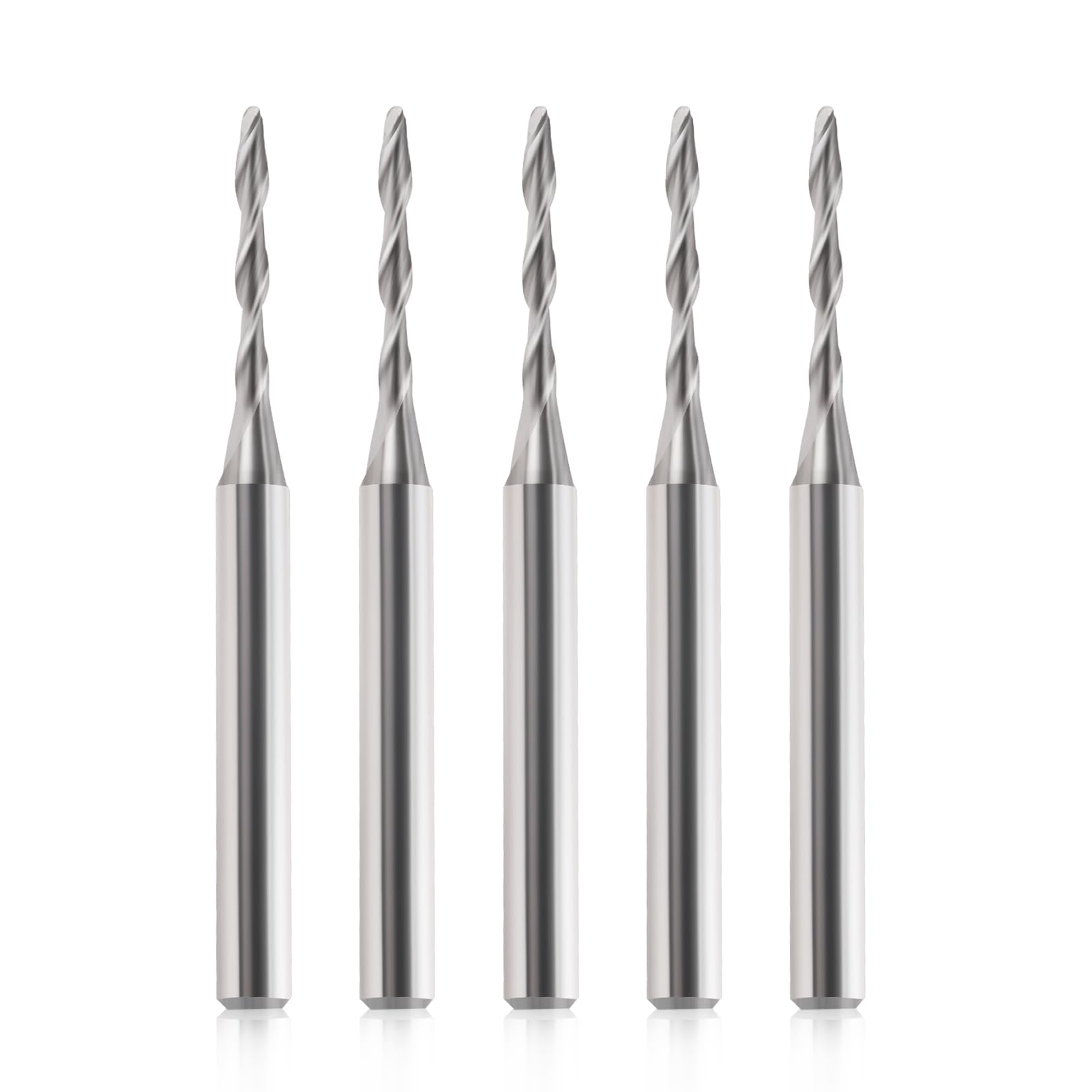 Snapklik.com : HOZLY Ball Nose End Mill CNC Router Bits, 1/8 Shank 1/16 ...