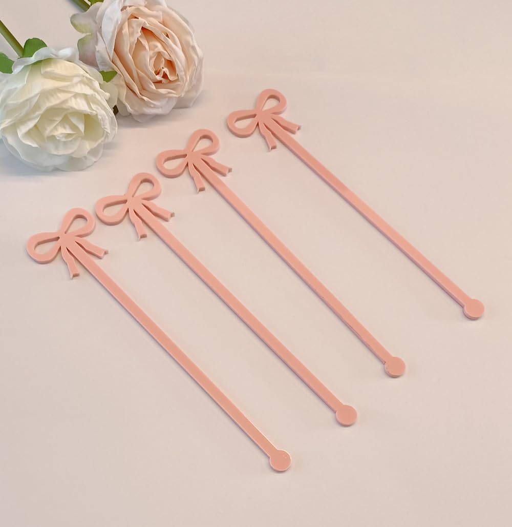 Amazon.com | 20pcs of Bow Drink Stirrers,Acrylic Drink Stirrer,Baby ...