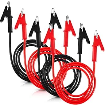 4 Pcs 14 Gauge Jumper Wires Alligator Clips to Alligator Clip Alligator ...