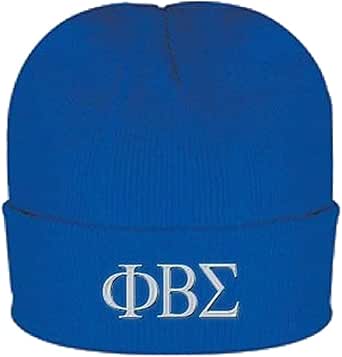 Phi Beta Sigma Greek Letter Knit Cap Royal Blue w/White Thread Color at ...