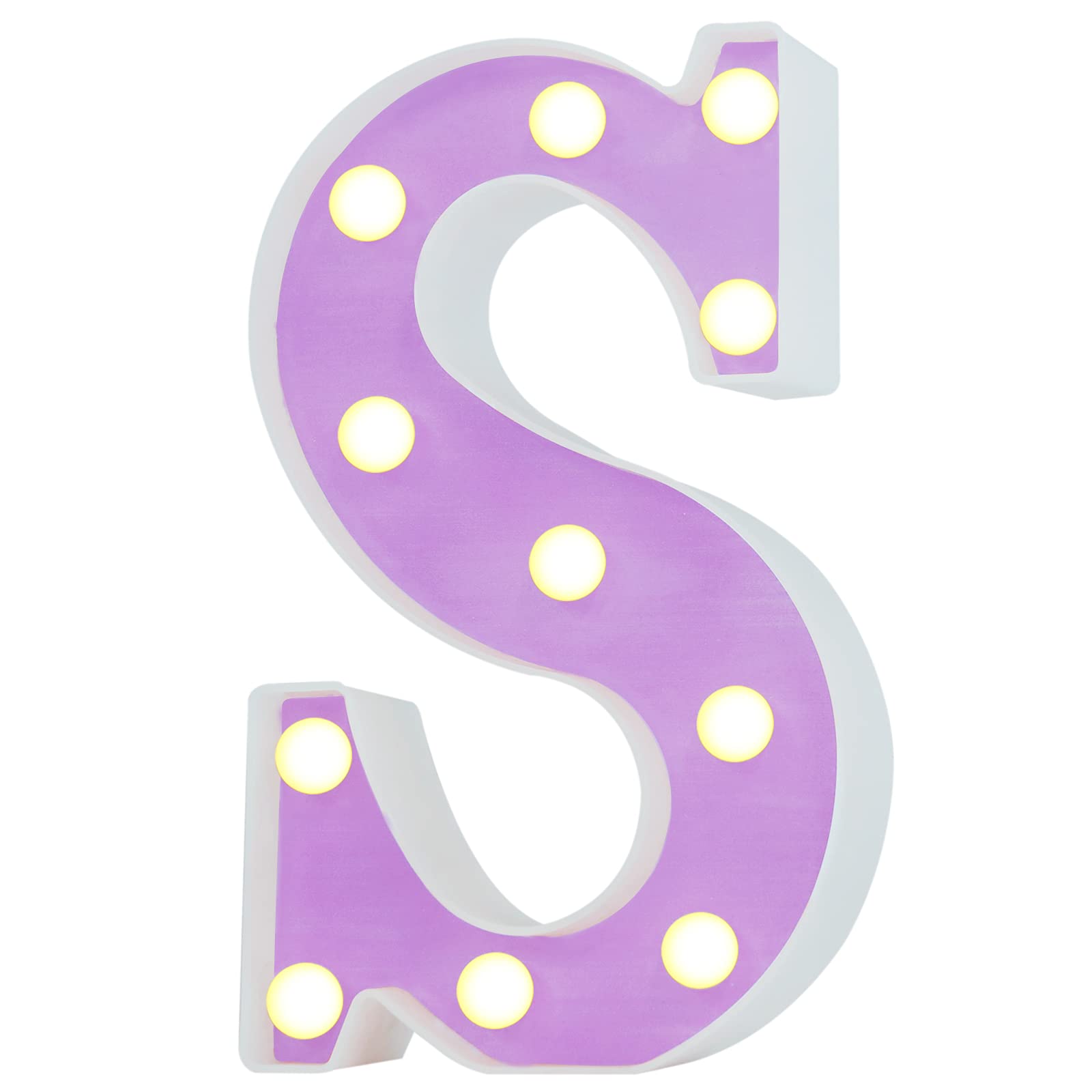 Snapklik.com : Pooqla LED Letter Lights, Purple Light Up Alphabet Sign ...