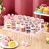 Amazon.com | Geetery 50 Pcs Clear Cake Push Pop Containers with Lids ...