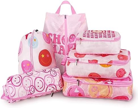 Amazon.com: 6 Pcs Compression Packing Cubes for Travel Suitcases ...