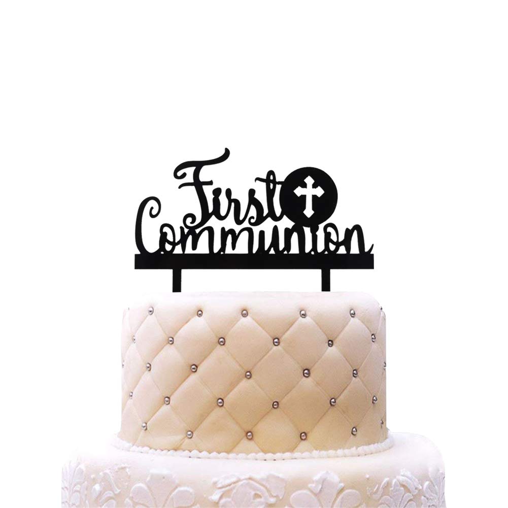 Buy First Communion Cake Topper, Acrylic Baby Baptism Christening ...