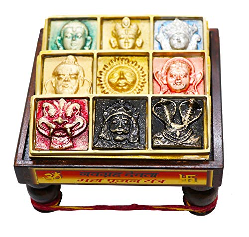 Buy Saubhagya Global Navagraha Chowki Set, Nine Planets, Kundli ...