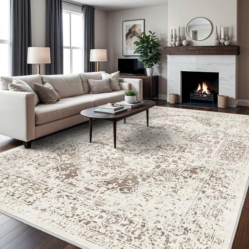 Amazon.com: 9x12 Washable Distressed Area Rugs - Living Room Bedroom ...