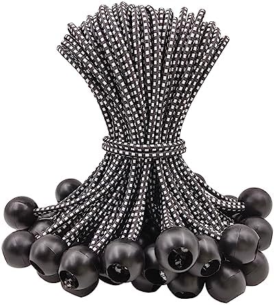 Tarpaulin Bungee Balls 6 Inch - 100 Piece Bungee Cord with Balls, Small ...