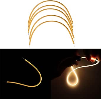 Vctitil 5 Pcs 130mm Flexible Filament LED 3V,Cob LED Filament 3V,DC3V ...