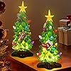 Amazon.com: DR.DUDU 2 Pack Christmas Tree Tabletop Decorations, Small ...