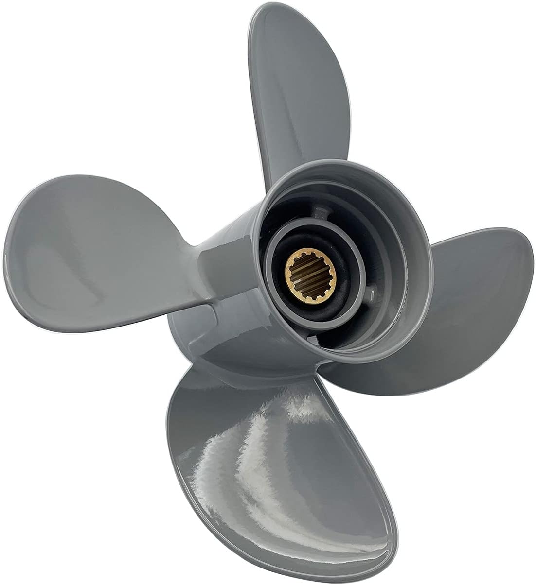 RASON-REX OEM Grade Aluminum Outboard 4 Blades Propeller Compatible for ...