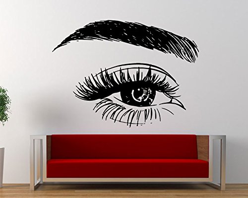 Amazon.com: Eyelashes Wall Decal Lashes Decal Eyebrows Decal Lash Decal ...