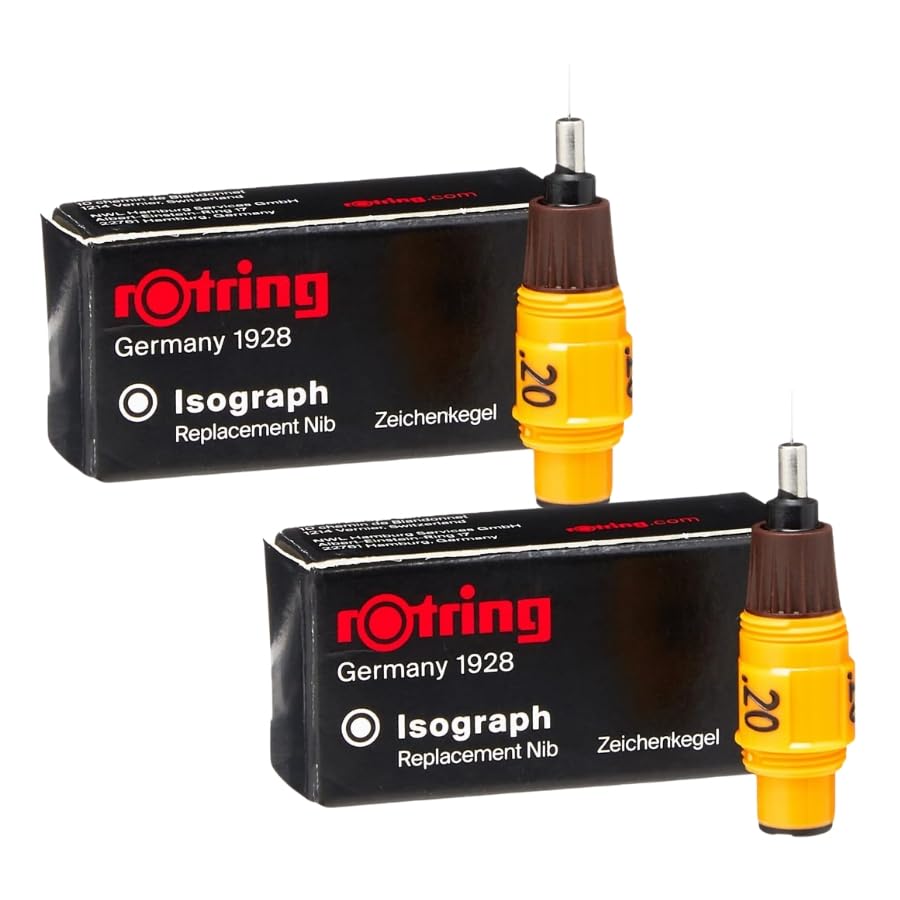 rOtring Isograph Technical Drawing Pen Replacement Nib | 0.20 mm | 2 ...