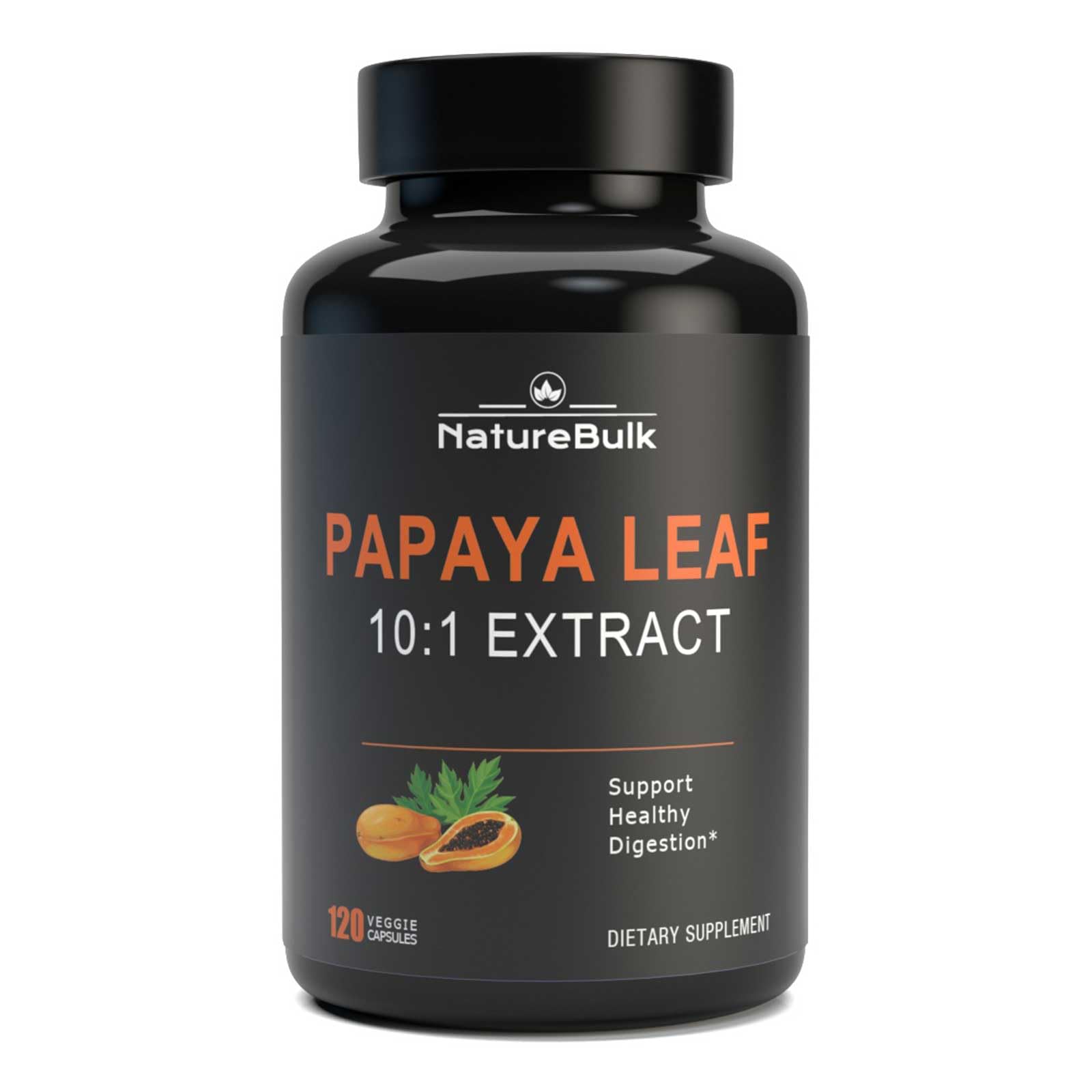 Amazon.com: NATUREBULK Papaya Leaf Extract Capsules - 10X Strength, 120 ...