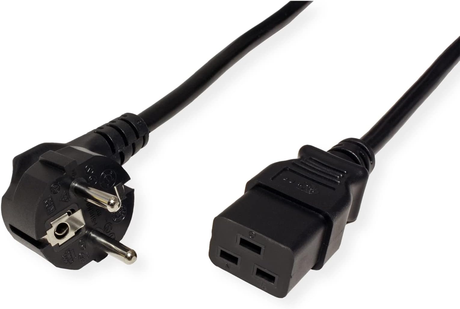 FSKE C19 Netzkabel 3 Meter Schuko CEE7/7 Stecker auf IEC 320 C19 PC ...