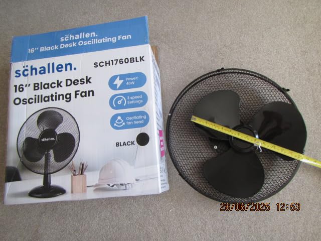 Schallen Home Work Office Electric 16" 3 Speed Electric Oscillating ...