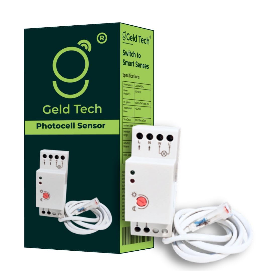 Geld Tech (GT-LD308), 220-240V/AC Auto Day/Night On & Off Photocell Sensor, LDR Sensor Switch ...
