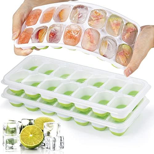 Amazon.com: Ice Cube Trays, Easy-Release & Flexible 14-Ice Cube Trays ...