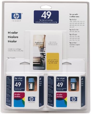 HP 49 Tri-Color Ink Cartridge Twin Pack (C6649AN) : Amazon.ca: Office ...