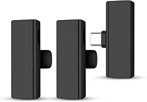 Amazon.com: FiveBox Wireless Lavalier Microphones, USB C Port Mini Lapel Mic Clip on for iPhone ...