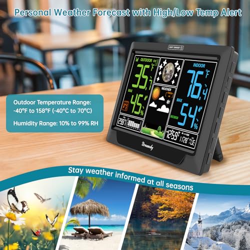 Smart Home Weather Station with Wireless Sensors, Digital Clock, and ...