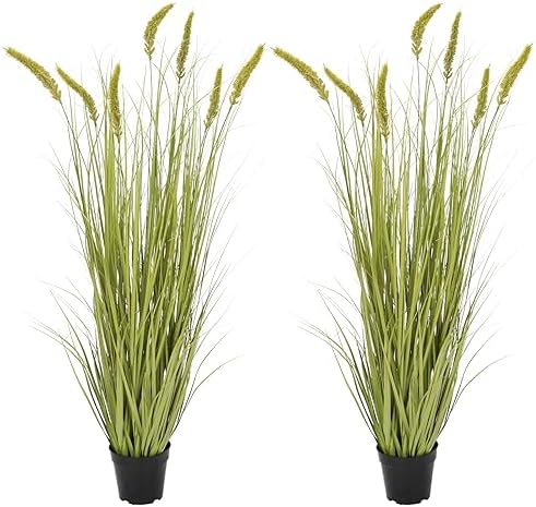 Amazon.com: Ttranewsoo Artificial Tall Grass Plants with Pots 47" 2 ...