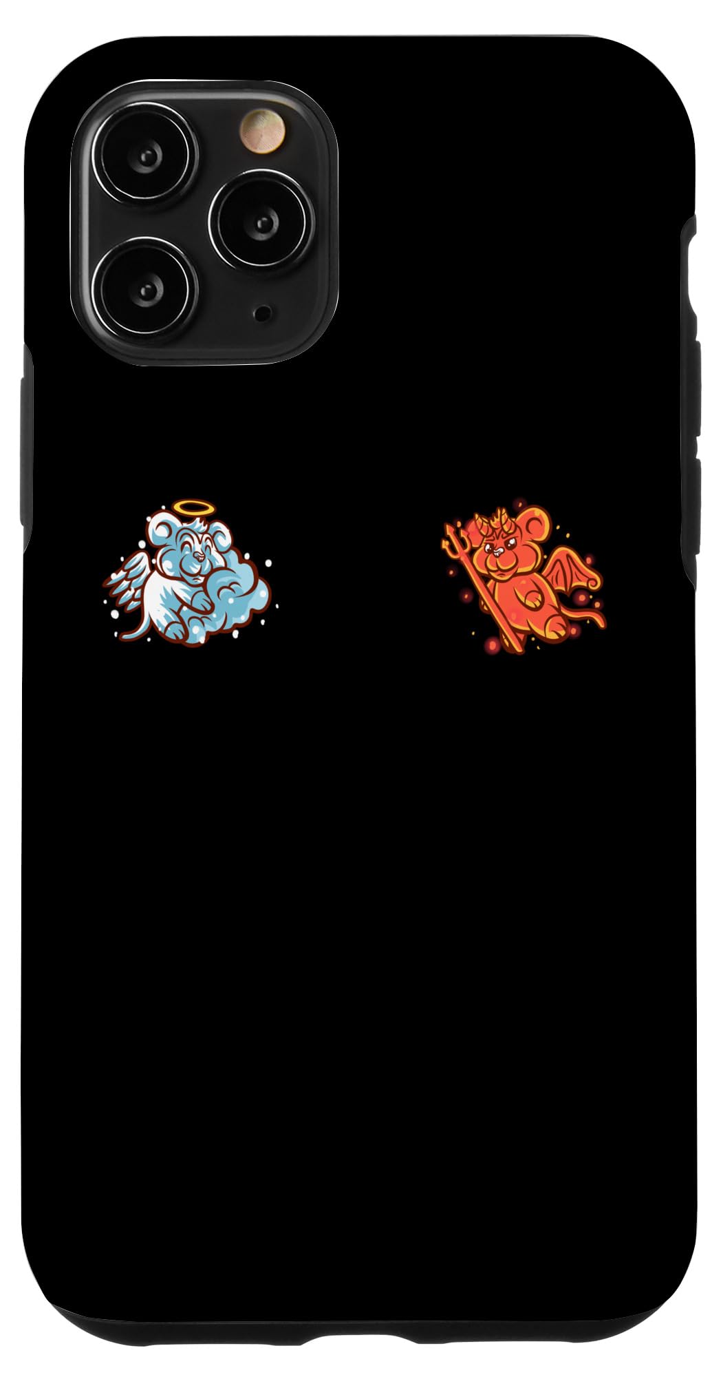 iPhone 11 Pro Monkey Angel And Devil Sitting On Your Shoulder Ape Nerd ...