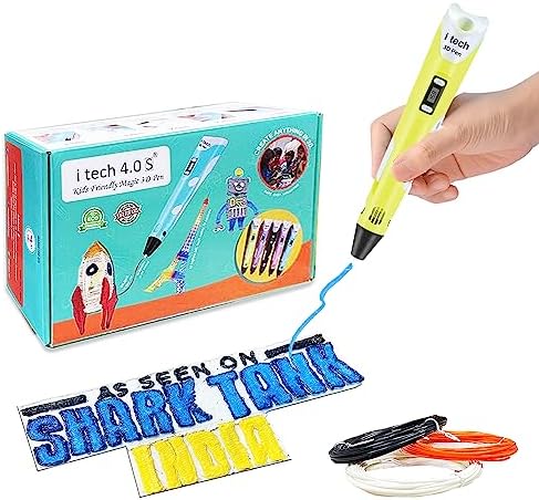 WOL3D Itech (Yellow) Magic 3D Pen for 3D Printing with Speed Control ...
