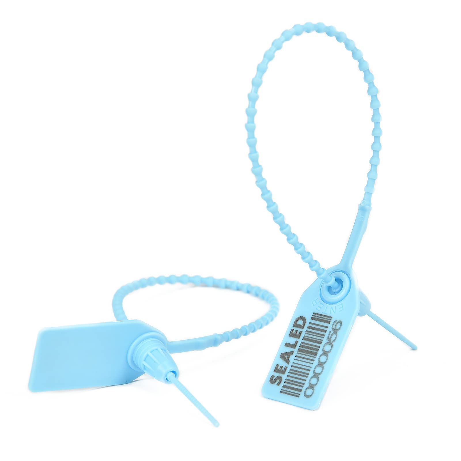 Snapklik.com : 500 Light Blue Plastic Barcode Seals, Numberd Plastic ...