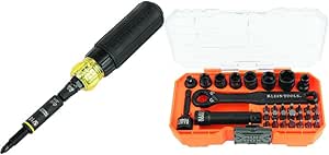 Amazon.com: Klein Tools 11-in-1 Ratcheting Screwdriver & 32-Piece ...