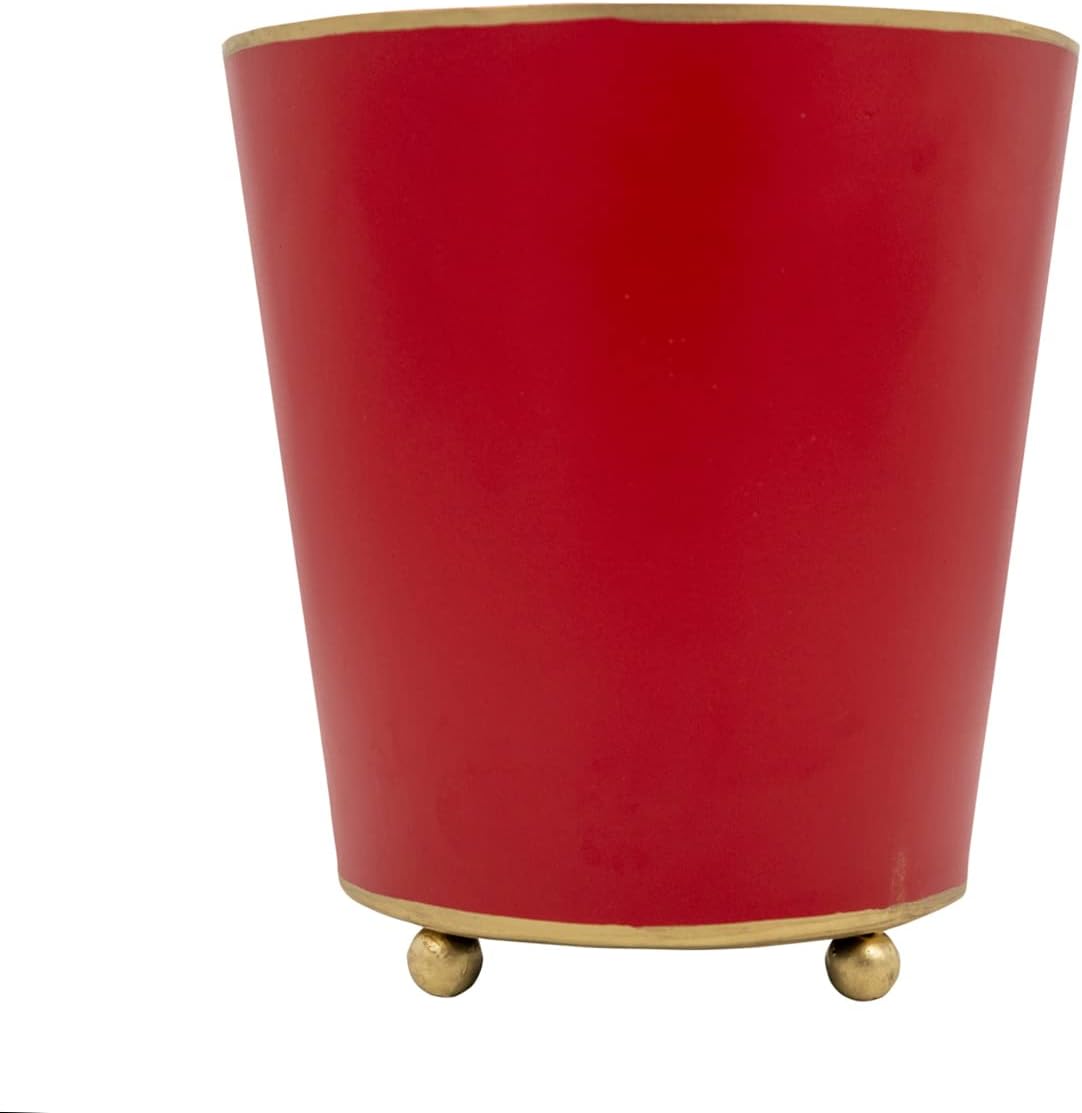 Amazon.com : Jaye's Studio Mattie Red, Decorative Round Cachepot ...