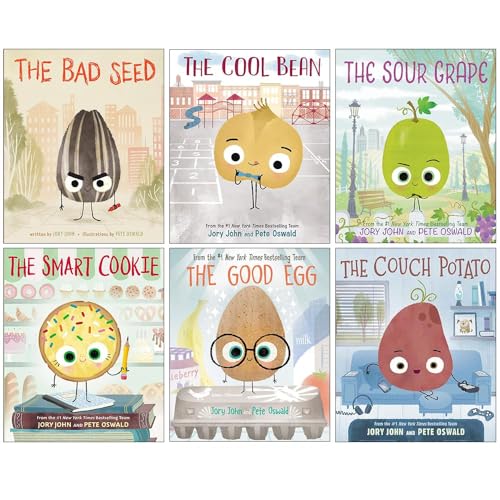 Jory John Set 7 Books: Great Eggscape, Good Egg, Bad Seed, Cool Bean ...