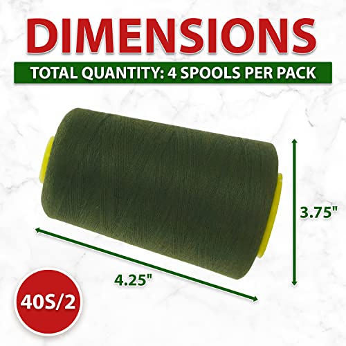 Snapklik.com : All Purpose Sewing Thread Spools - Olive Green Serger ...