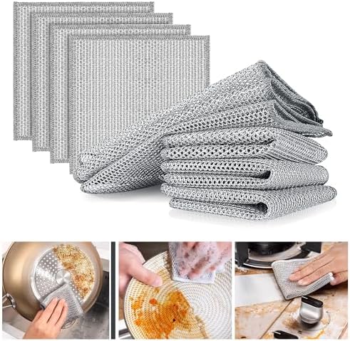 Limvoo Double Ball Wire Dishwashing Rags,Multipurpose Wire Dishwashing ...