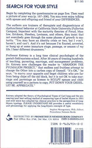 Snapklik.com : Please Understand Me: Character And Temperament Types