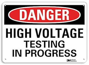 SmartSign “Danger - High Voltage, Testing in Progress” Sign | 7" x 10 ...