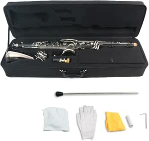 Amazon.com: WUQIMUSC Professional Bass Clarinet Low E Bb flat Synthetic ...