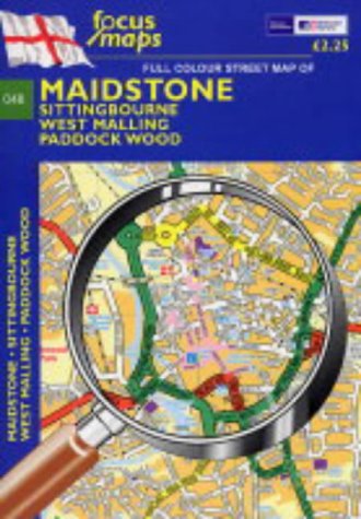 Full Colour Street Map of Maidstone: Sitting Bourne - West Malling ...