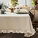 Amazon.com: Waffle Weave Textured Rectangle/Oblong Tablecloth with ...
