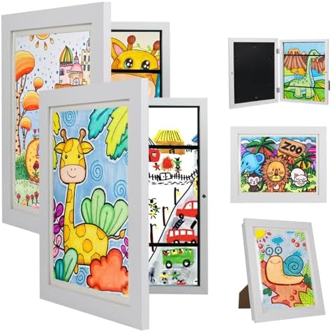 Amazon.com: 3Pack Kids Art Frame - Kids Artwork Frames Changeable,White ...