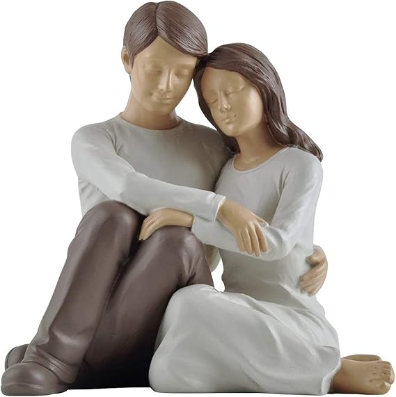 Amazon.com: Treasured Moments Soulmates Lovers Embrace Statue - Brown ...