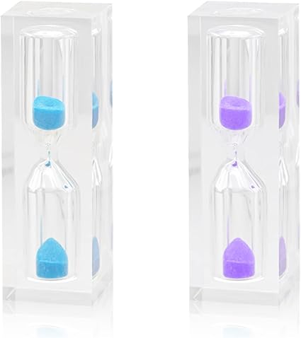 2 Children's Hourglasses, Timer Toothbrush Hourglass, 3-Minute ...