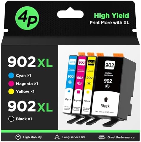Smart Ink Compatible Ink Cartridge Replacement for HP 902XL 902 XL (4 ...