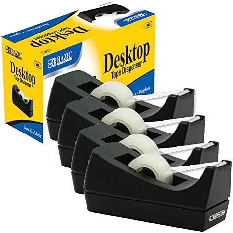 Amazon.com : BAZIC Desktop Tape Dispenser 1" Core, Weighted Non-Skid ...