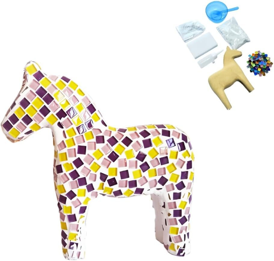 Amazon.com: DIY Mosaic Pony Craft Kit for Adults & Kids, Complete Horse ...
