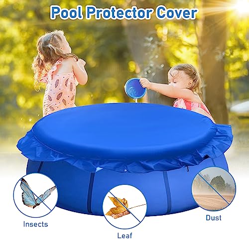 Round Pool Cover, Inflatable Pool Cover with Drawstrings, Above Ground ...