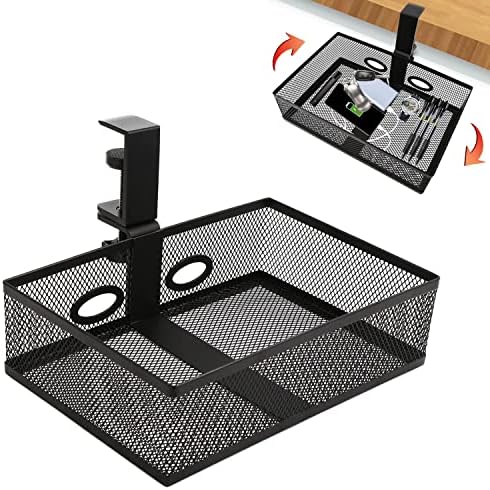 Amazon.com: Gaxomo 2 Pack Clamp-on Side Desk Swivel Organizer, Under ...