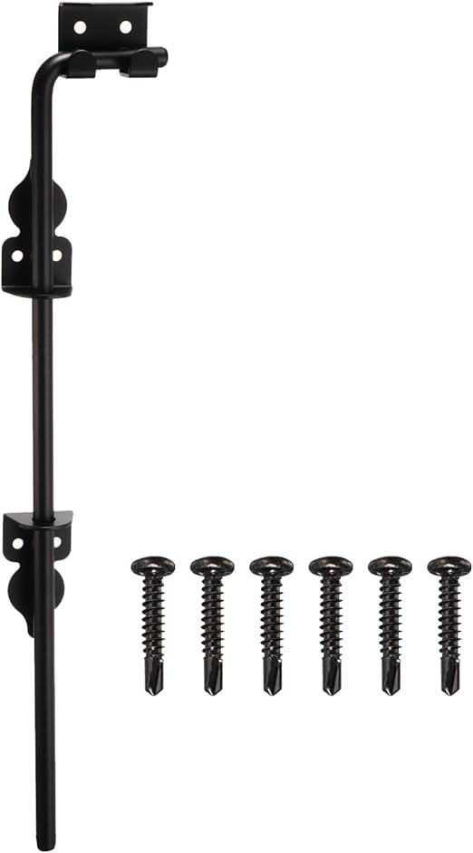 Amazon.com: uxcell 18" Cane Bolt, Cane Bolt Gate Drop Rod Iron Gate ...