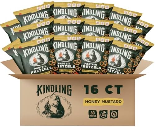 Amazon.com: Kindling Protein Pretzels - Garlic Parmesan | Protein ...