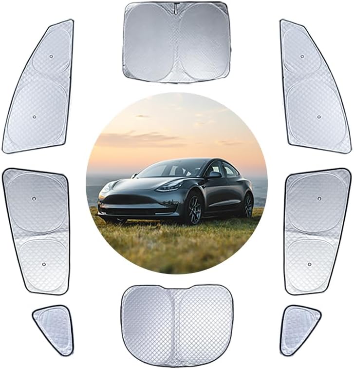 Amazon.com: Sunsdrew 8PCS Windshield Sun Shade Kit for 2020-2024 2025 ...